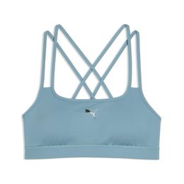 Puma Damen Sport-BH "MOVE Strappy BH f&uuml;r geringe Belastung Damen", Gr. L, blau, Obermaterial: 15% Elasthan, 85% Polyester. Futter: 6% Elasthan, 94%