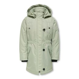 KIDS Only M&auml;dchen Parka "KOGIRIS FUR PARKA OTW NOOS", gr&uuml;n, Gr. 152, unifarben, Web, Obermaterial: 100% Polyester, Jacken, Kunstfaser, regular fit