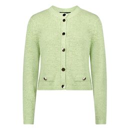 Betty Barclay Damen Strickjacke "Damen mit aufgesetzten Taschen", gr&uuml;n, Basic, Gr. 40, Strick, Obermaterial: 65% Polyacryl, 35% Polyamid, Strickjacken
