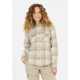 WHISTLER Damen Langarmbluse "Bargo", beige, Gr. 42, kariert, 60% Baumwolle, 40% Polyester, Blusen, in atmungsaktiver Qualit&auml;t