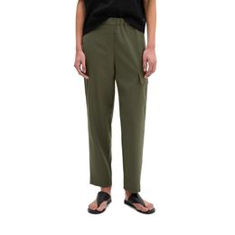 Marc O'Polo MARC O'POLO Damen Chinohose "aus Schurwolle-Stretch-Mix", gr&uuml;n, Gr. 44, unifarben, Obermaterial: 53% Polyester, 43% Wolle (Schafwolle), 4% Elasthan.