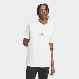 Herren T-Shirt "LOUNGE PIZZA GRAPHIC", wei&szlig;, Gr. XL, adidas Sportswear, Obermaterial: 100% Baumwolle, Shirts