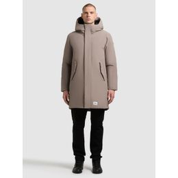 Khujo Herren Wintermantel "FOGG", beige, Gr. XL, unifarben, Web, 100% Polyester, M&auml;ntel