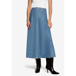 Zero Damen Jeansrock, blau, Gr. 36, unifarben, Denim/Jeans, Obermaterial: 100% Baumwolle, R&ouml;cke, 7/8 L&auml;nge / Rei&szlig;verschluss hinten