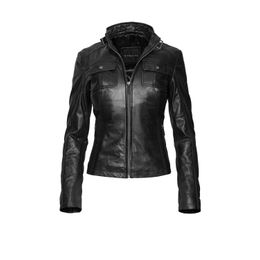 Bugatti Damen Lederjacke "Bugatti Lederjacke", schwarz, Gr. 38, uni, Obermaterial: 100% Lammleder LEL., Jacken, aus hochwertigem Leder