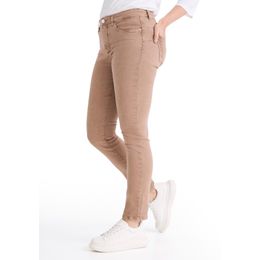 STOOKER WOMEN Damen 5-Pocket-Jeans "Milano Denim Magic Shape Fit Jeans", beige, Gr. 44, Denim/Jeans, 98% Baumwolle, 2% Elasthan, Jeans, Casual Clean