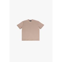 DROPSIZE Herren T-Shirt "Dropsize HEAVY OVERSIZE METAL PATCH T-SHIRT", beige, Gr. XS, bedruckt, 100% Baumwolle, Shirts