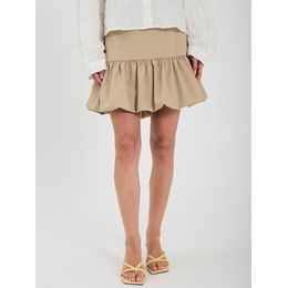 NORR Damen Midirock "NORR Skirt Silla", beige, Gr. 40, Obermaterial: 90% Polyester, 6% Viskose, 4% Elasthan, R&ouml;cke