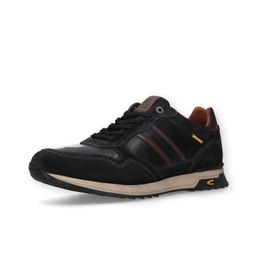 Camel Active Herren Sneaker, Gr. 47, schwarz, Leder, Schuhe, Schn&uuml;rschuh, Halbschuh, Business-Sneaker mit Logoschriftzug