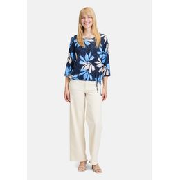 BETTY & CO BETTY & CO Damen Shirtbluse "Damen mit Print", blau, Gr. 36, Obermaterial: 56% Viskose, 44% Baumwolle, Blusen