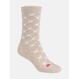 LIEBLINGSST&Uuml;CK LIEBLINGSST&Uuml;CK Damen Langsocken "Lovely Socks "AudreyEP" aus Baumwollmix", Gr. 39, beige, Baumwolle, Elasthan, Polyamid, Socken, mit Baumwoll-Anteil