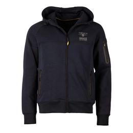 Top Gun Herren Sweatjacke "TG25007", blau, Gr. S, Oberstoff: 80% Baumwolle, 15% Polyester, 5% Elasthan, Sweatjacken
