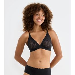 Sloggi Damen B&uuml;gelloser BH "ZERO Feel Bliss THE UP", Gr. Mschwarz, Spitze, Obermaterial: 76% Polyamid, 24% Elasthan, BHs, Spitzenoptik, Lift-Up