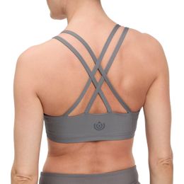 Energetics Damen Sport-BH "DA.-SPORT-BH OLORA W", Gr. Santhrazit, Obermaterial: 84% Polyester, 16% Elasthan, BHs, f&uuml;r Training und sportliche