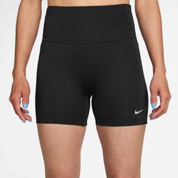 Nike Damen Laufshorts "W NK TEMPO DF HR TGT SHRT"schwarz, reflect, Gr. L, Obermaterial: 80% Polyester, 20% Elasthan, Hosen, ohne Verschluss,