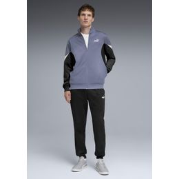 Puma Herren Trainingsanzug "ESS BLOCK POLY SUIT", grau, Gr. XL, Trikot, Obermaterial: 100% Polyester, Sportanz&uuml;ge, f&uuml;r entspannte Tage, f&uuml;r