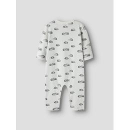 LIL' ATELIER Jungen Schlafanzug "NBMGIO LS NIGHTSUIT LIL", Gr. 68, wei&szlig;, Jersey, Obermaterial: 57% Baumwolle, 38% Lyocell, 5% Elasthan, bedruckt,