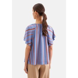Seidensticker Damen Klassische Bluseblau, Gr. 40, gestreift, 85% Viskose, 15% Polyamid, Blusen, Tunika Gestreift