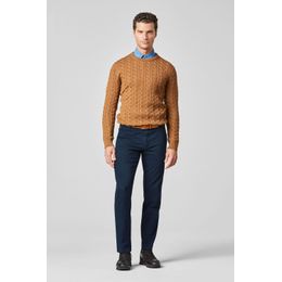 MEYER Herren Chinos "Bonn 2-8616", blau, Gr. 30, unifarben, 98% Baumwolle, 2% Elasthan, Hosen, aus Luxus Twill