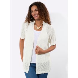 Inspirationen Damen Strickjacke, wei&szlig;, Gr. 40, unifarben, 100% Polyacryl, Strickjacken