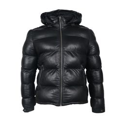 RICANO Herren Steppjacke "Lederjacke Vince", schwarz, Gr. S, Obermaterial: 100% Lammnappaleder LANA. Futter: 100% Polyester PES., Jacken,