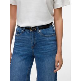 V&eacute;ro Moda VERO MODA Damen Tailleng&uuml;rtel "VMKATJA COATED BELT 2-PACK NOOS", schwarz, Gr. 90, unifarben, Materialmix, G&uuml;rtel