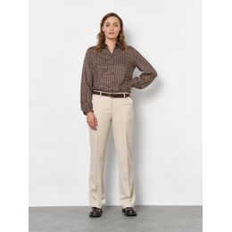 Toni Damen Stoffhose "Jenny Wide Leg", beige, Gr. 19, unifarben, Web, Obermaterial: 64% Polyester, 32% Viskose, 4% Elasthan, Hosen, mit B&uuml;gelfalten
