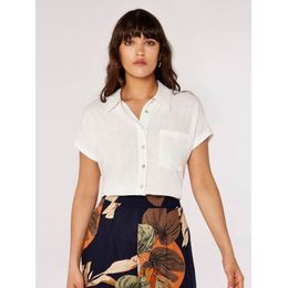 Apricot Damen Klassische Bluse "Leinenhemd mit Kn&ouml;pfen", beige, Gr. 36, unifarben, Obermaterial: 82% Viskose CV. 18% Leinen LI., Blusen, mit