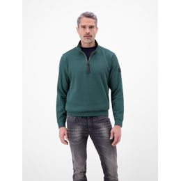 Lerros Herren Sweatshirt "Troyer in Sweatqualit&auml;t", gr&uuml;n, Gr. L, 90% Baumwolle, 10% Polyester, Sweatshirts