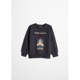 Marc O'Polo MARC O'POLO Jungen Sweatshirt, schwarz, Gr. 116, Sweatware, Obermaterial: 100% Baumwolle, Sweatshirts, mit mehrfarbiger Stickerei