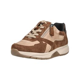 Gabor Damen Sneaker "Gabor Sneaker Veloursleder", Gr. 43sand, Veloursleder, Schuhe