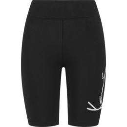 Karl Kani Damen Radlerhose "Karl Kani Damen Karl Kani Signature Essential Cycling Shorts", schwarz, Gr. L, 95% Baumwolle, 5% Elasthan, Hosen