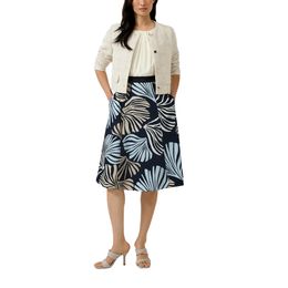 Damen Midikleid, bunt, Gr. 36, s.Oliver BLACK LABEL, gemustert, Web, Obermaterial: 97% Baumwolle, 3% Elasthan, Kleider, im Fabricmix und mit floralem