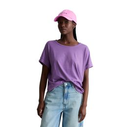 Marc O'Polo Damen T-Shirt "aus Organic Cotton", lila, Basic, Gr. XXS, MARC O'POLO DENIM, unifarben, Obermaterial: 100% Baumwolle, Shirts