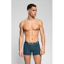 Puma Herren Boxershorts "Puma MEN STRIPED ELASTIC BOXERS", Gr. S, blau, Obermaterial: 95% Baumwolle, 5% Elasthan, Unterhosen