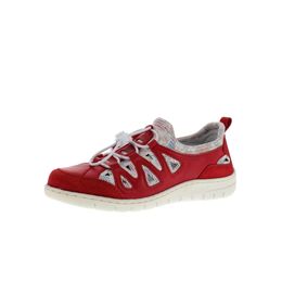 Reflexan Damen Slipper, Gr. 42, rot, Glattleder, Nubukleder, Veloursleder, Schuhe