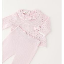 IDO M&auml;dchen Shorts "BABY GIRL TWO PIECES SET", rosa, Gr. 74, 100% Baumwolle, Hosen