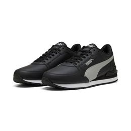 Puma Damen Sneaker "ST RUNNER V4 L", Gr. 42, schwarz, Leder, Schuhe, mit weichem Lederobermaterial, mit SOFTFOAM+ Einlegesohle