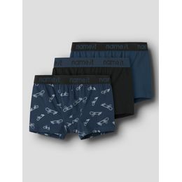 name it Jungen Trunk "NKMBOXER 3P TITAN SKATER NOOS", Gr. 122, schwarz, Jersey, Obermaterial: 95% Baumwolle, 5% Elasthan, bedruckt, Unterhosen