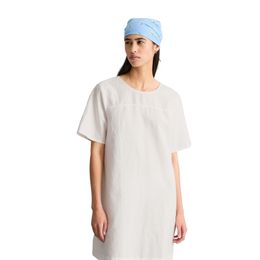 Marc O'Polo Damen Midikleid "aus Leinen-Baumwolle-Mix", wei&szlig;, Gr. S, MARC O'POLO DENIM, unifarben, Obermaterial: 56% Leinen, 44% Baumwolle, Kleider