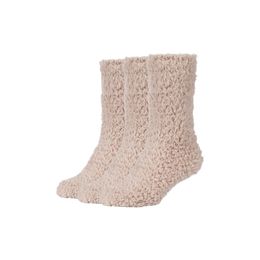 Camano Damen Socken "warm & cozy", Gr. 39, beige, Elasthan, Polyester, unifarben, Socken, mit elastischem Bund