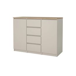 M&ouml;bel Kraft Sideboard beige Ma&szlig;e (cm): B: 120,8 H: 90,7 T: 50.0 &raquo; M&ouml;bel Kraft