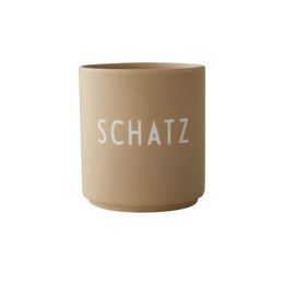 Design Letters Becher beige Porzellan Ma&szlig;e (cm): H: 8,5 &Oslash;: 8.0 &raquo; M&ouml;bel Kraft