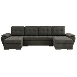 M&ouml;bel Kraft Wohnlandschaft mit Schlaffunktion Umbria gr&uuml;n Ma&szlig;e (cm): B: 336 H: 85 &raquo; M&ouml;bel Kraft