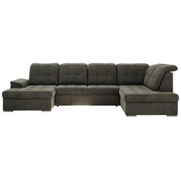 M&ouml;bel Kraft Wohnlandschaft mit Schlaffunktion Madrito grau Ma&szlig;e (cm): B: 323 H: 89 &raquo; M&ouml;bel Kraft