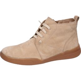 Waldl&auml;ufer WALDL&Auml;UFER Damen Stiefelette "H-Linea", Gr. 5,5, beige, Nubukleder, Schuhe, Komfort-Boots, Schn&uuml;rboots mit Innenrei&szlig;verschluss, H-Weite