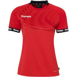 Kempa Damen Trainingsshirt "Trainings-T-Shirt WAVE 26 WOMEN", rot, Gr. XS, Obermaterial: 100% Polyester Pol. recyc.., Shirts