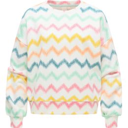 Ragwear Damen Sweater "Wuss Print", bunt, Gr. XXL, Material: 70% Baumwolle, 30% Polyester, Sweatshirts, l&auml;ssiges oversized Damen Sweatshirt mit