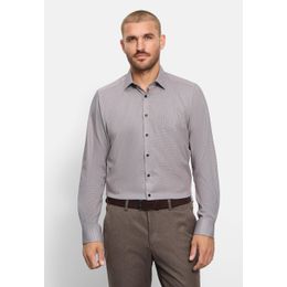 OLYMP Herren Businesshemd "OLYMP Level Five, Body Fit, Kent", grau, Gr. 46, 97% Baumwolle, 3% Elastolefin, Hemden