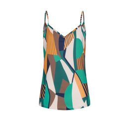 CLOUD 5IVE Damen Muskelshirt "CLOUD 5IVE Tr&auml;gertop mit Knotendetail hinten und Strukturstoff", bunt, Gr. M, mehrfarbig, 74% Polyester, 25% Viskose,